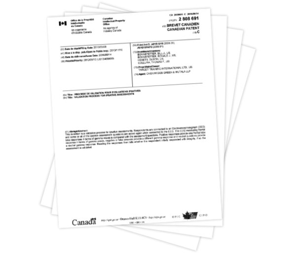 Validation Process for Ipsative Assessments: Canadian Patent - TTI Research